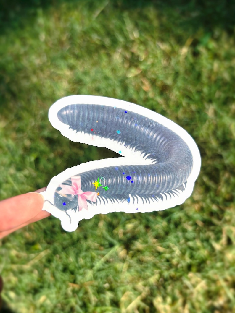Coquette Centipede Sticker - Creepy Cute Insect Sticker, Cute Centipede ...