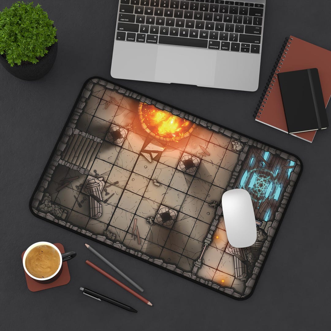 RPG Fantasy Map Desk Mat Gaming Table Mat, Dungeons and Dragons Mouse ...