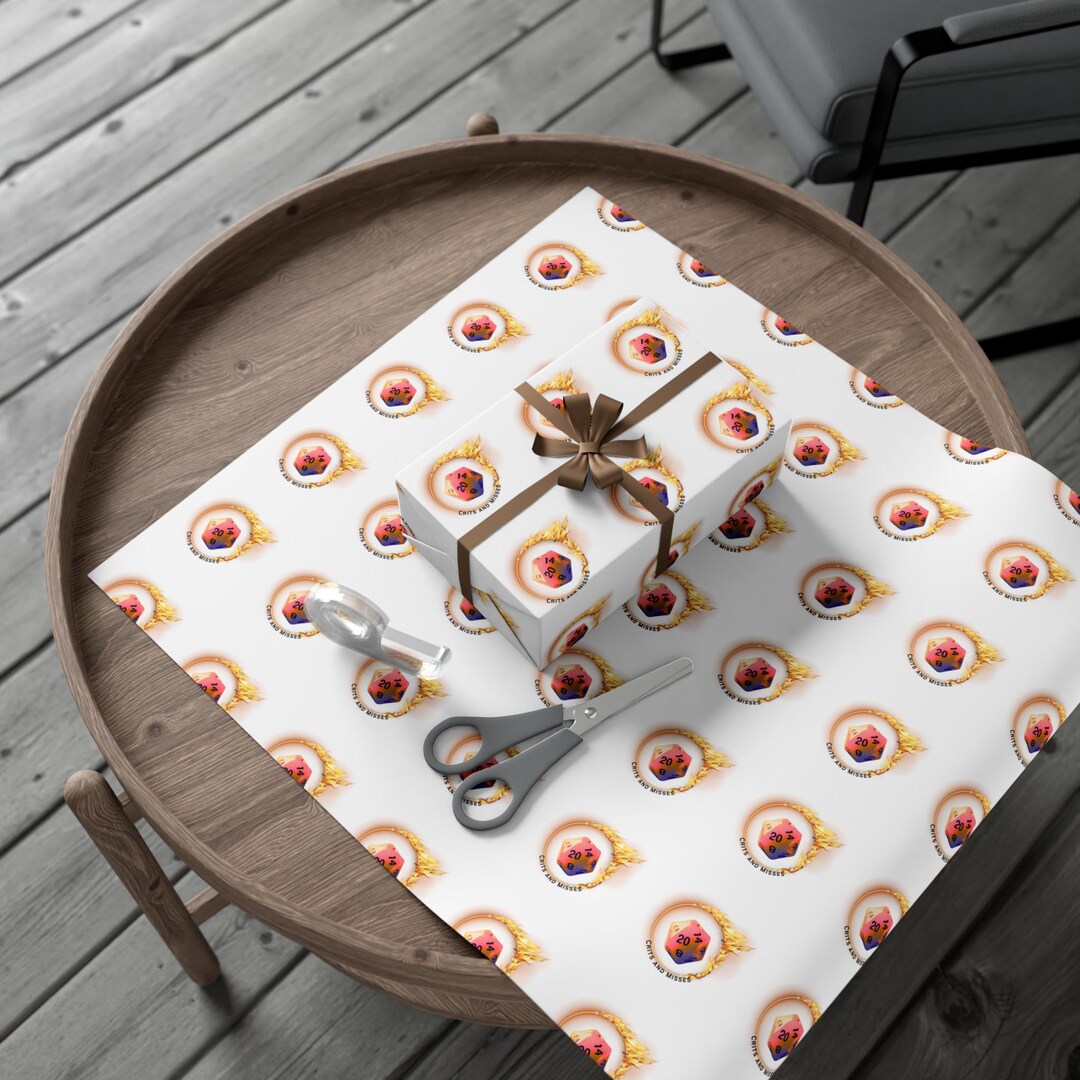 Crits and Misses Wrapping Paper – RPG Gamer Gift Wrap | Dnd Themed ...