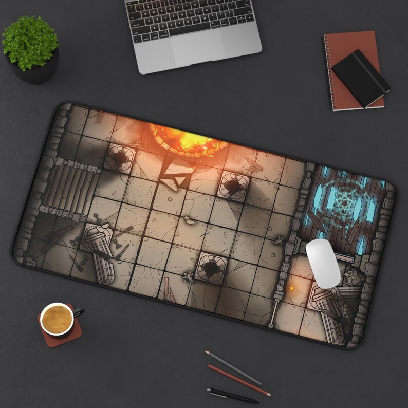 RPG Fantasy Map Desk Mat Gaming Table Mat, Dungeons and Dragons Mouse ...