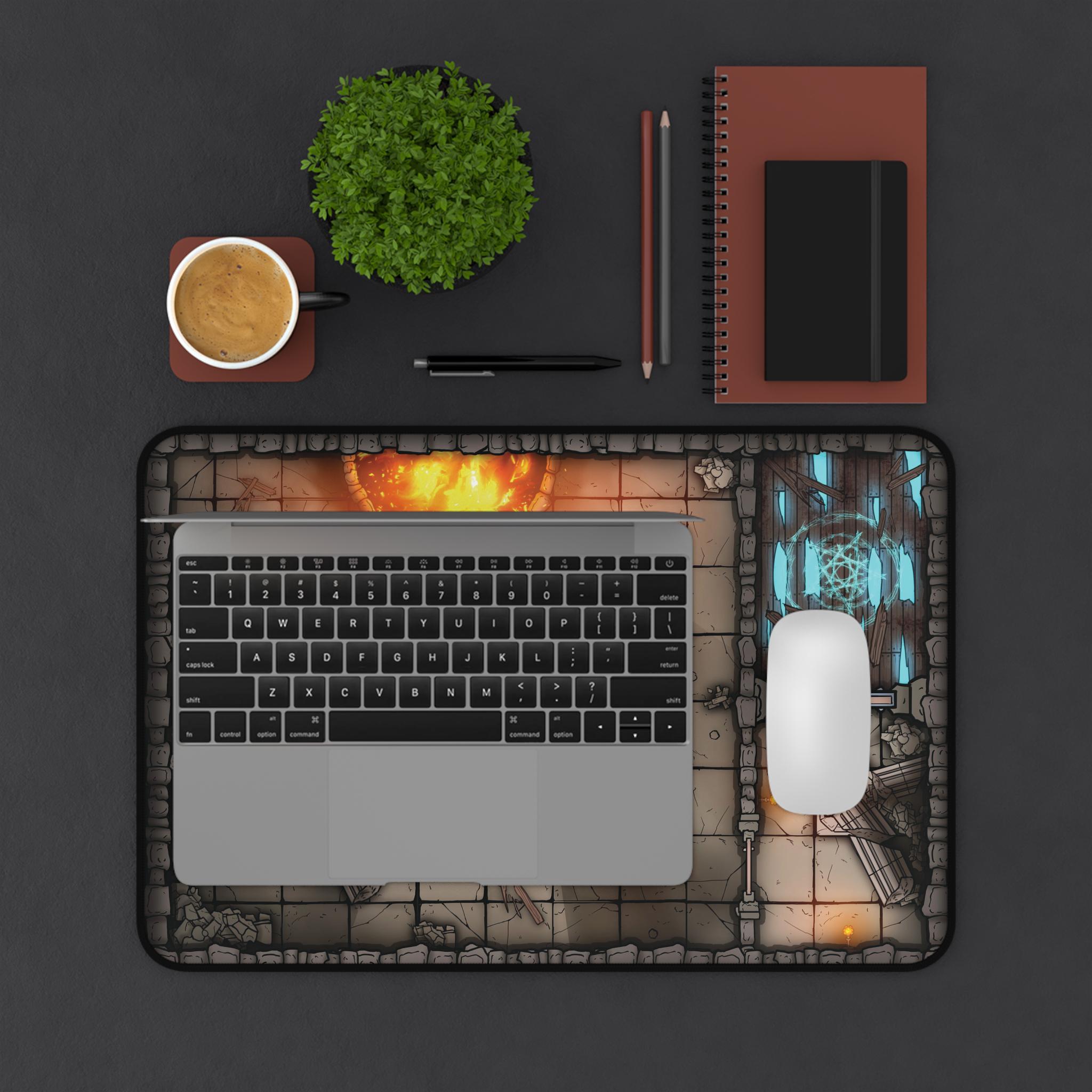 RPG Fantasy Map Desk Mat Gaming Table Mat, Dungeons and Dragons Mouse ...