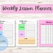 Teacher Lesson Planner Printable PDF and Editable Template, Teacher ...