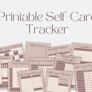 Printable Self-care Planner Bundle Template 11 Pages Wellness Journal ...