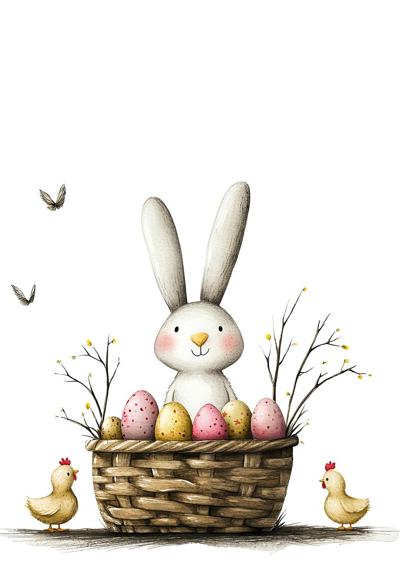 Funny Bunnies Easter Card (EAS 56)- Montana Made Notecard With Envelope ...