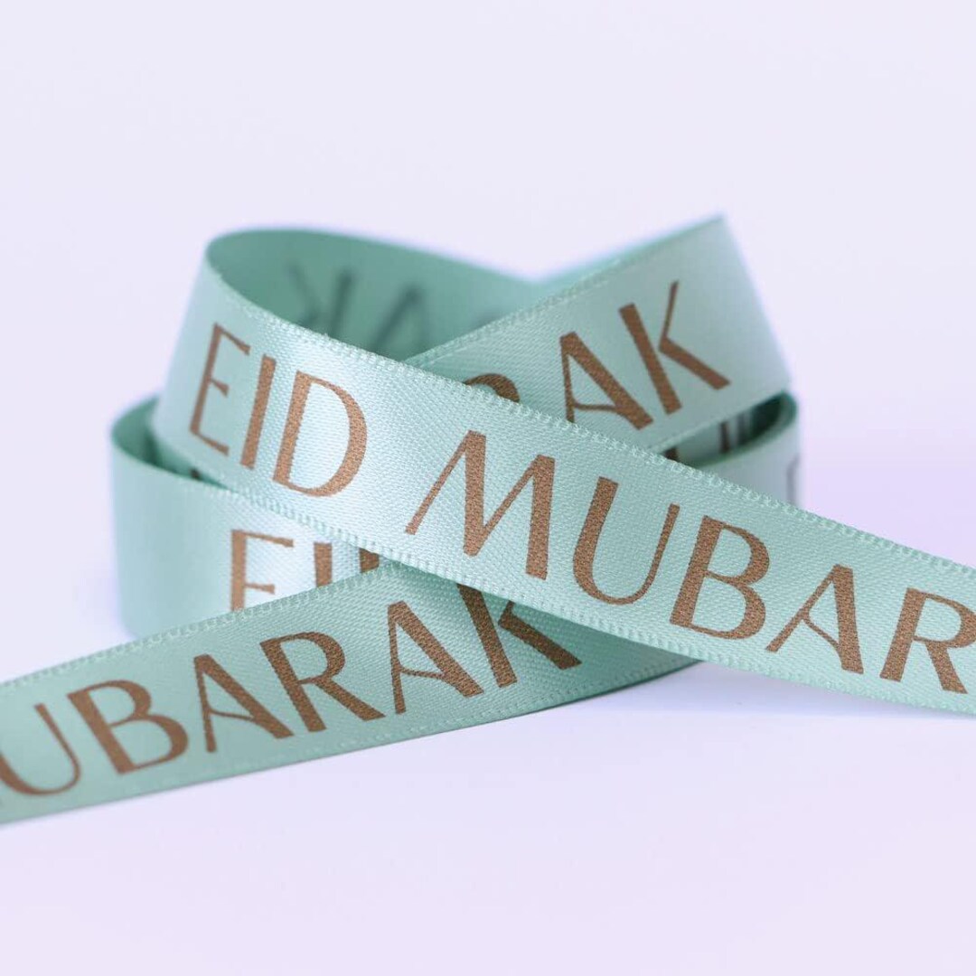 Eid Mubarak Ribbon Satin Eid Ribbon Happy Eid Gift Wrapping Ribbon ...