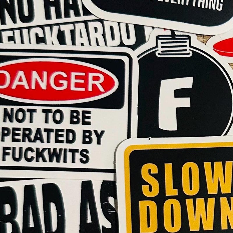 Funny Hard Hat Stickers - Etsy