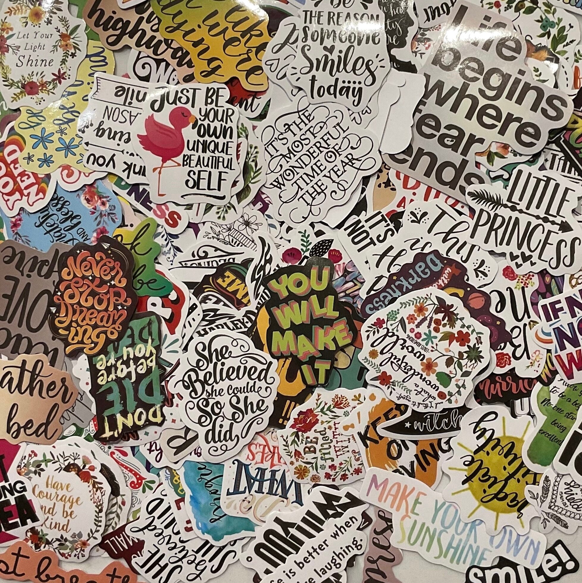 Motivational Affirmation Sticker Pack 5-30 Pcs Inspirational Stickers ...