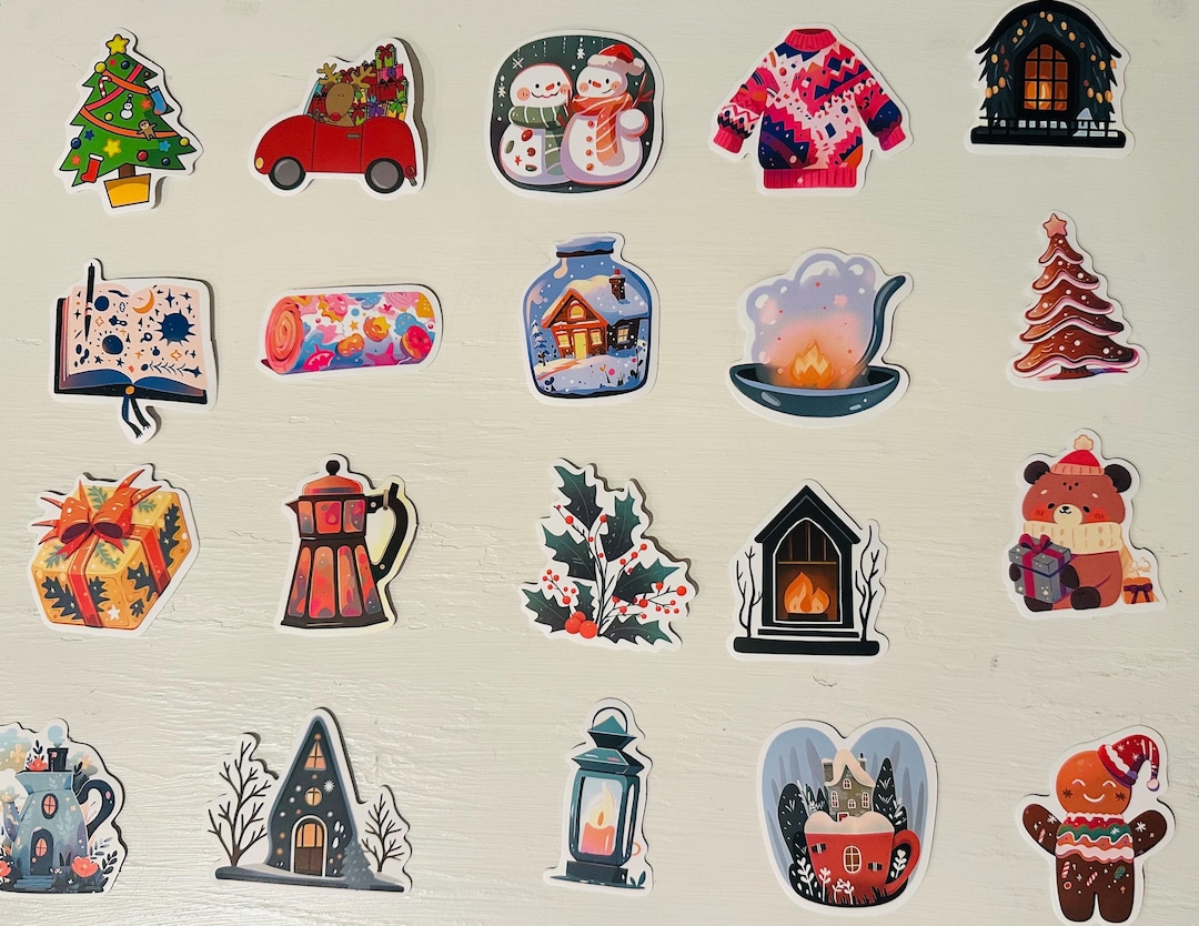 Winter Sticker Pack, Snowy Winter Aesthetic (10pcs), Festive Decor ...