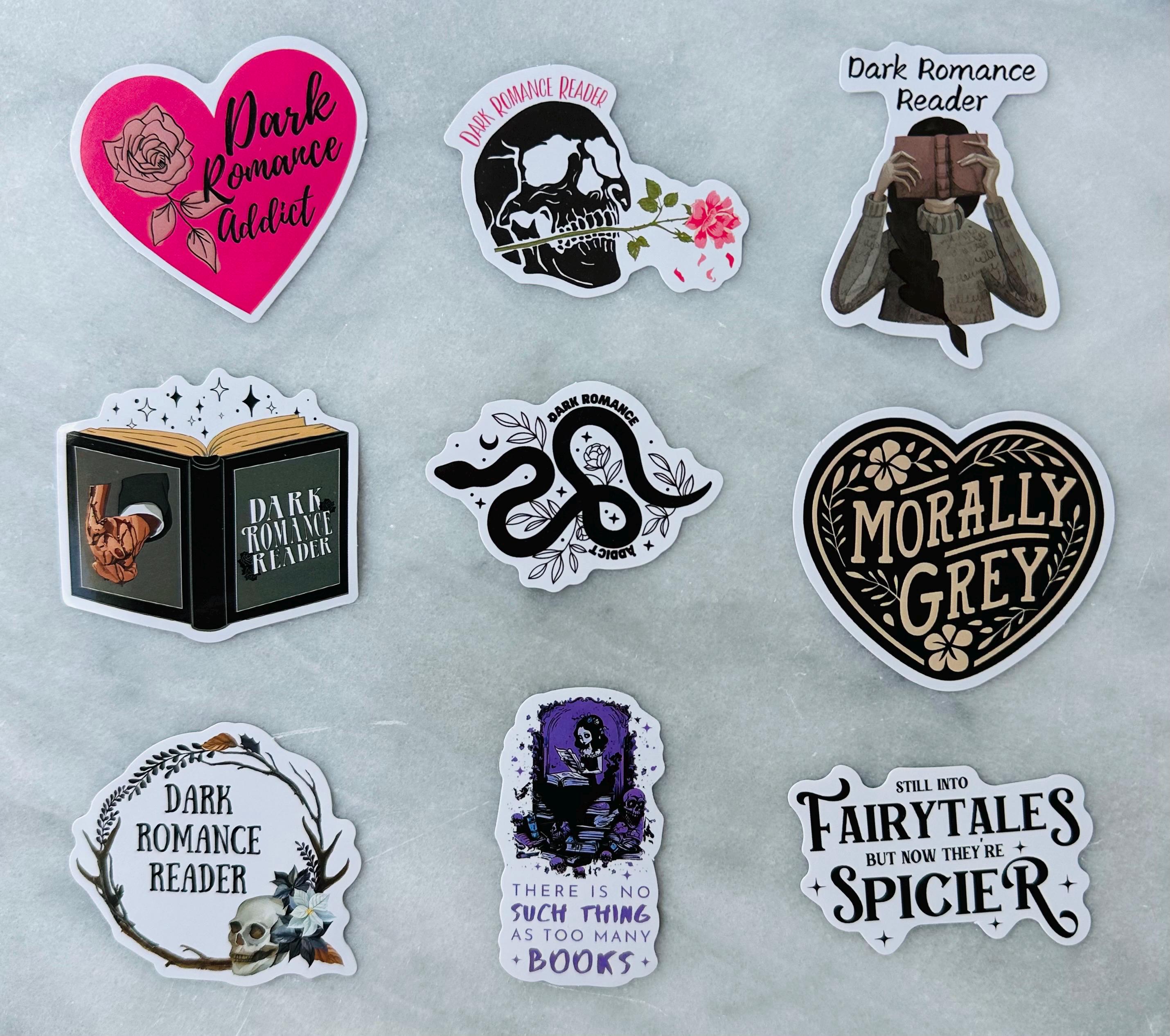 Dark Romance Book Sticker Pack 10-50 Pcs, Gothic Romance Sticker Bundle ...
