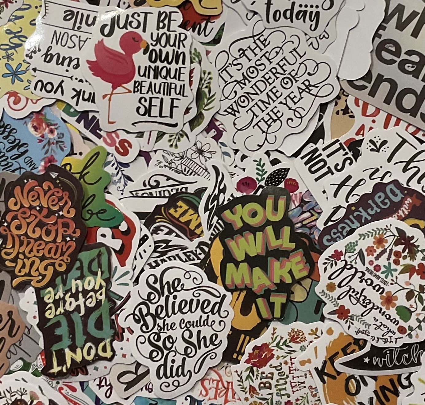 Motivational Affirmation Sticker Pack 5-30 Pcs Inspirational Stickers ...