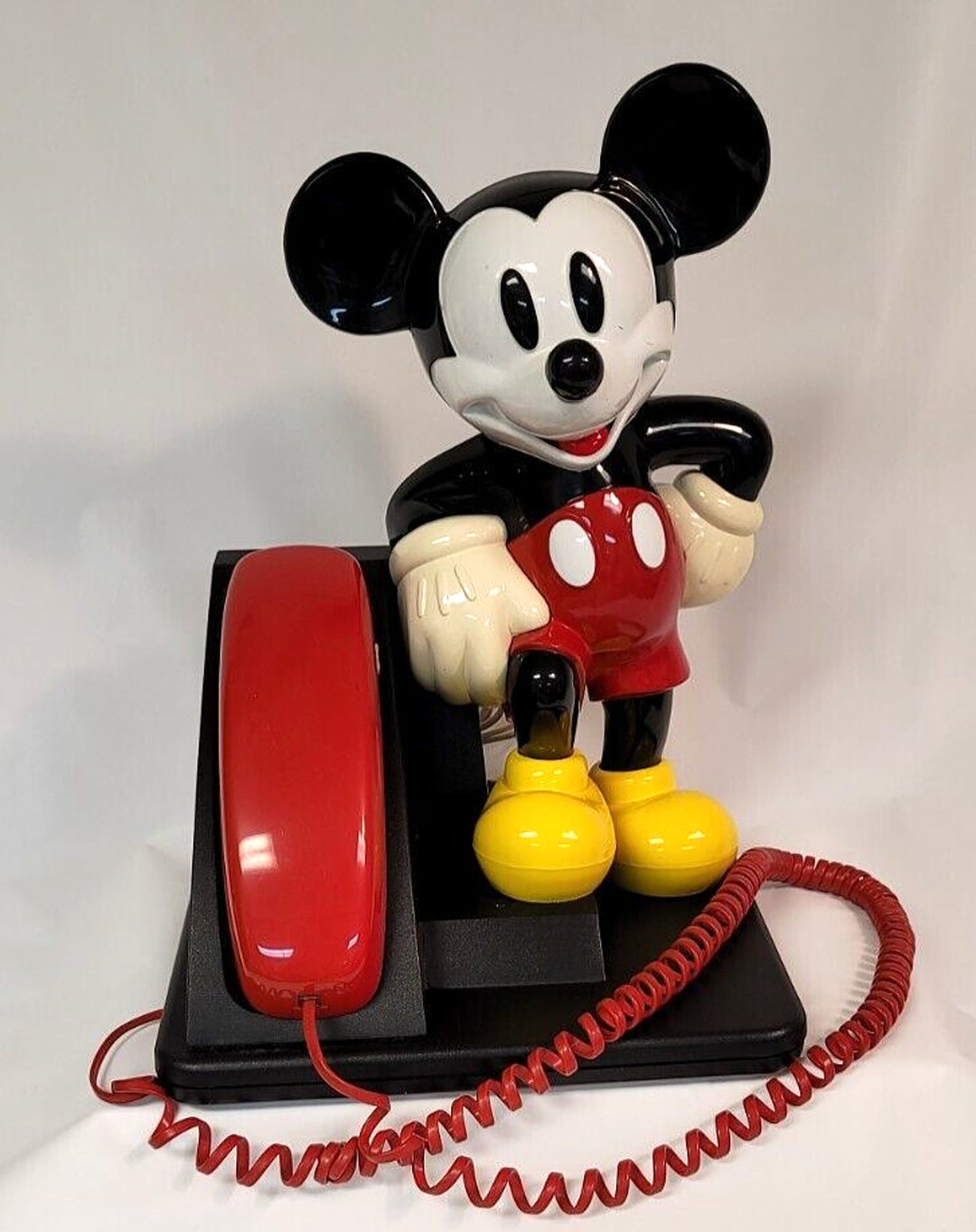Mickey Mouse Phone Landline Red Princess Phone Standing Mickey and All ...