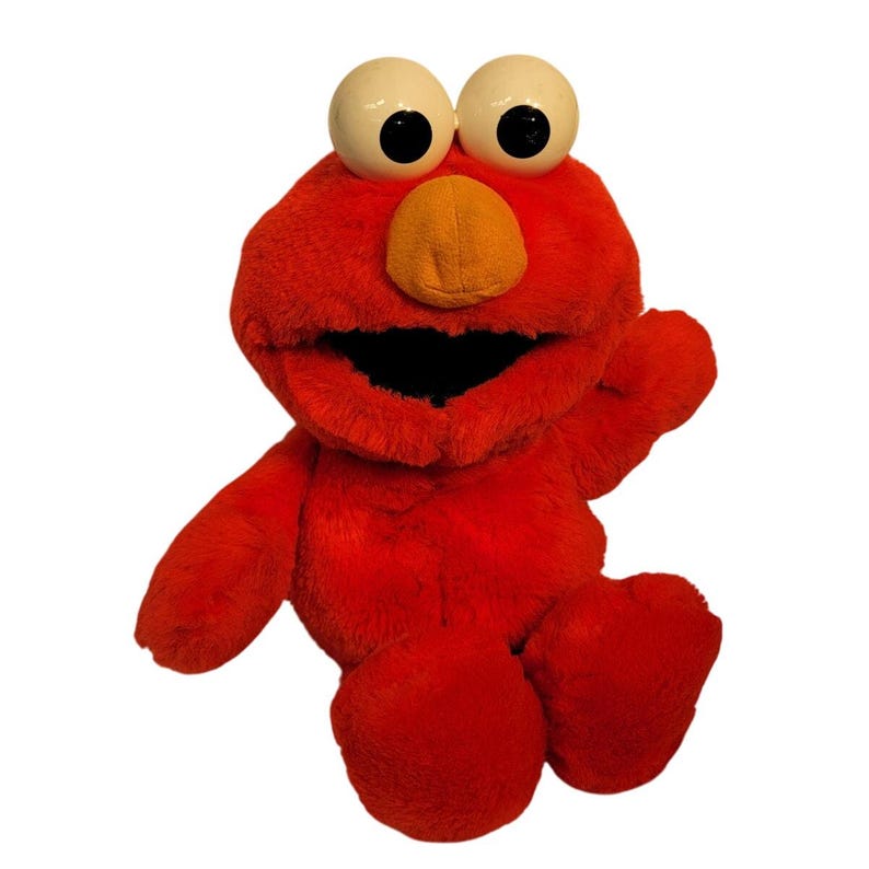 Original 1995 Tickle Me Elmo Sesame Street Plush Still Works Giggling ...