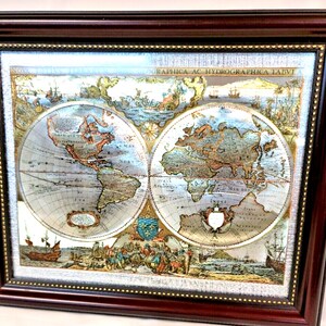 Novis Totivs Terrarvm Orbis Map of the World Gold Foil 12x9 1 1/2 Wood Frame - Etsy