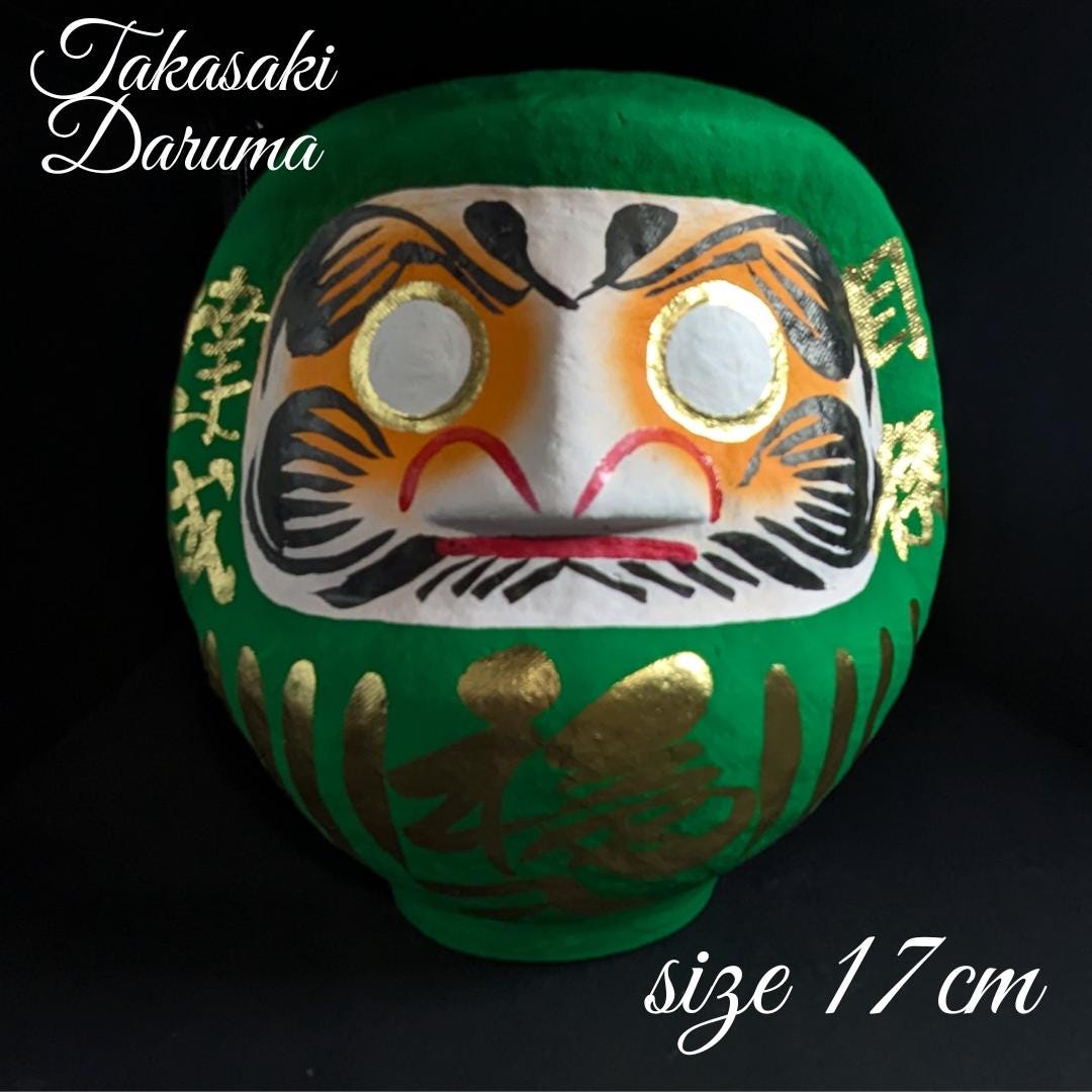 Green Japanese Takasaki Daruma Doll - Etsy