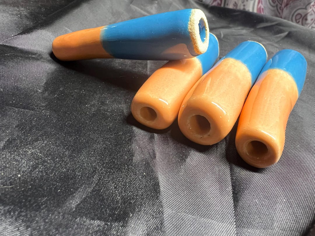 OKIE Thunder (color) Chillum Toke Stone Pipe - Etsy