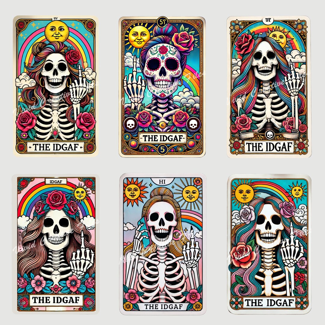 12 IDGAF Skeleton PNG Funny Skeleton Clipart Digital Download Halloween ...