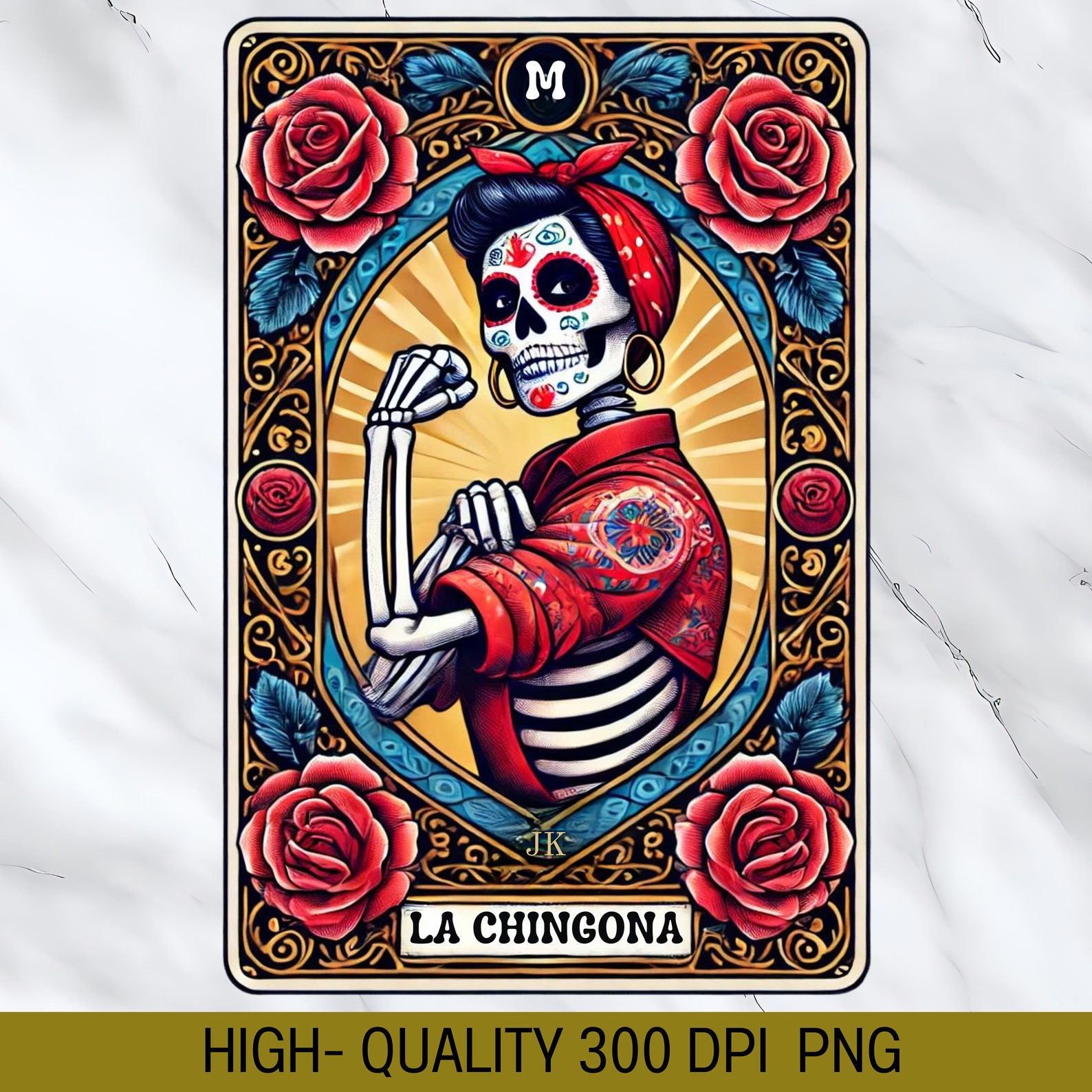 La Chingona Tarot Card PNG Bold Feminine Digital Art Empowering Mexican ...