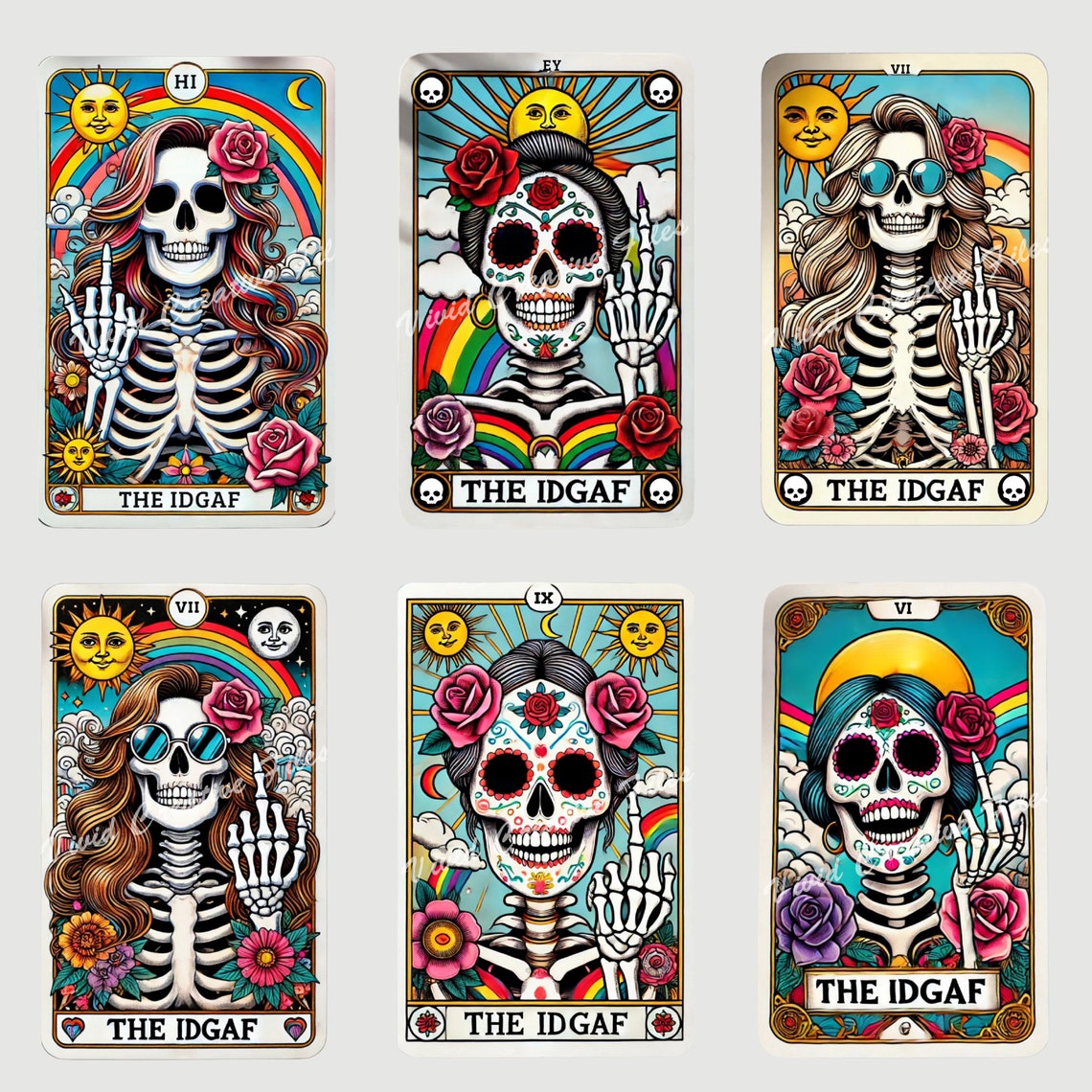 12 IDGAF Skeleton PNG Funny Skeleton Clipart Digital Download Halloween ...