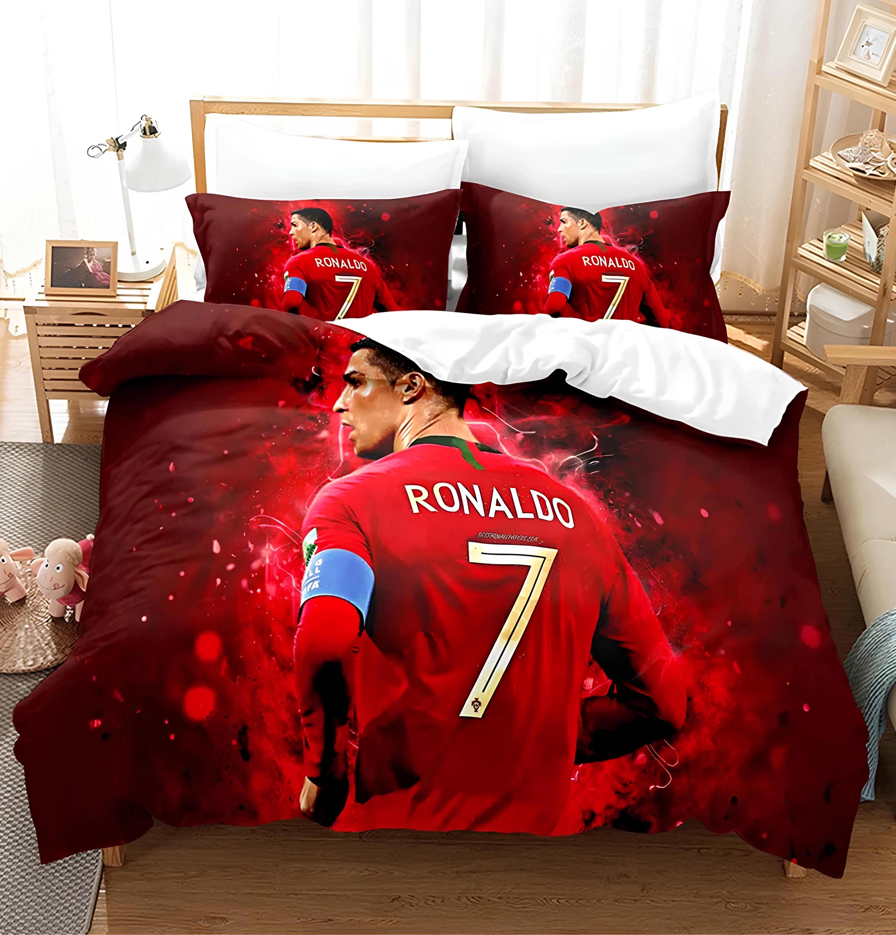Cristiano Ronaldo CR7 Duvet Cover Set, Football Soccer Bedroom Decor - Etsy