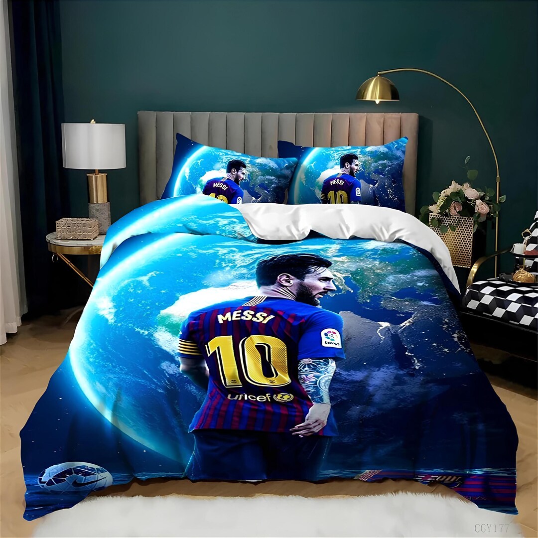 Lionel Messi Duvet Cover, Lionel Messi Fan Bedding Set,soccer Duvet ...