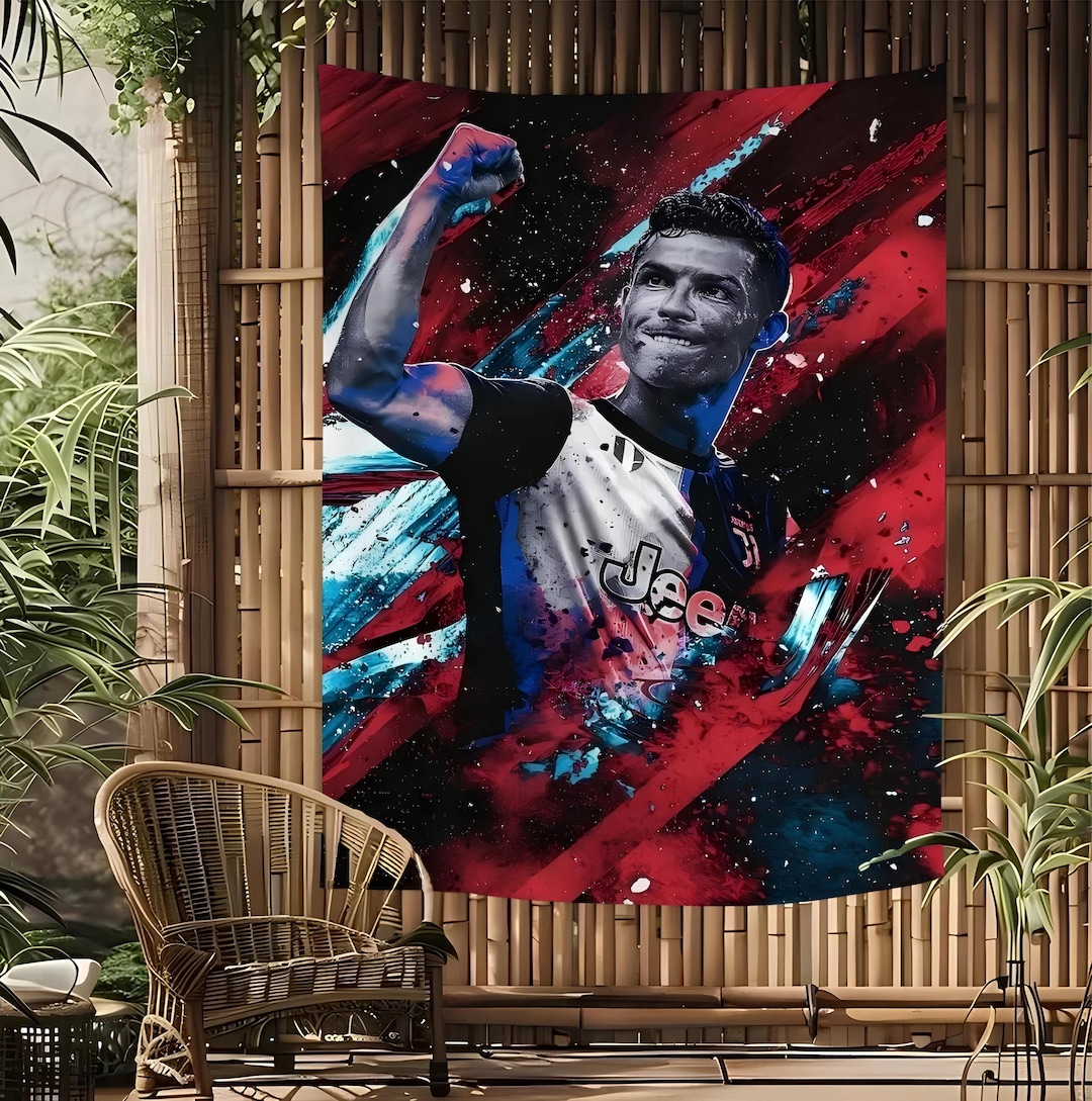 Cristiano Ronaldo Wall Tapestry, Ronaldo Wall Decor , Ronaldo Fan ...
