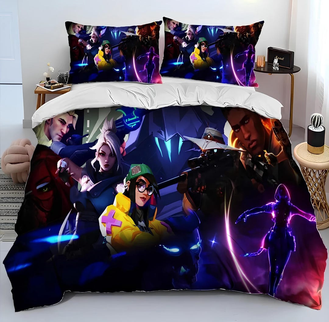 Valorant Gamer Bedding Set: Personalized Digital Print Duvet Cover - Etsy