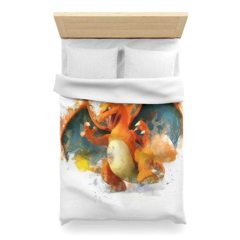 Charizard Pokemon Duvet Cover Set, Custom Bedding - Etsy