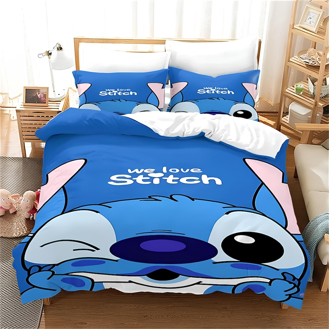 Disney Lilo & Stitch Duvet Cover, Lilo and Stitch Bedding Set, Digital ...