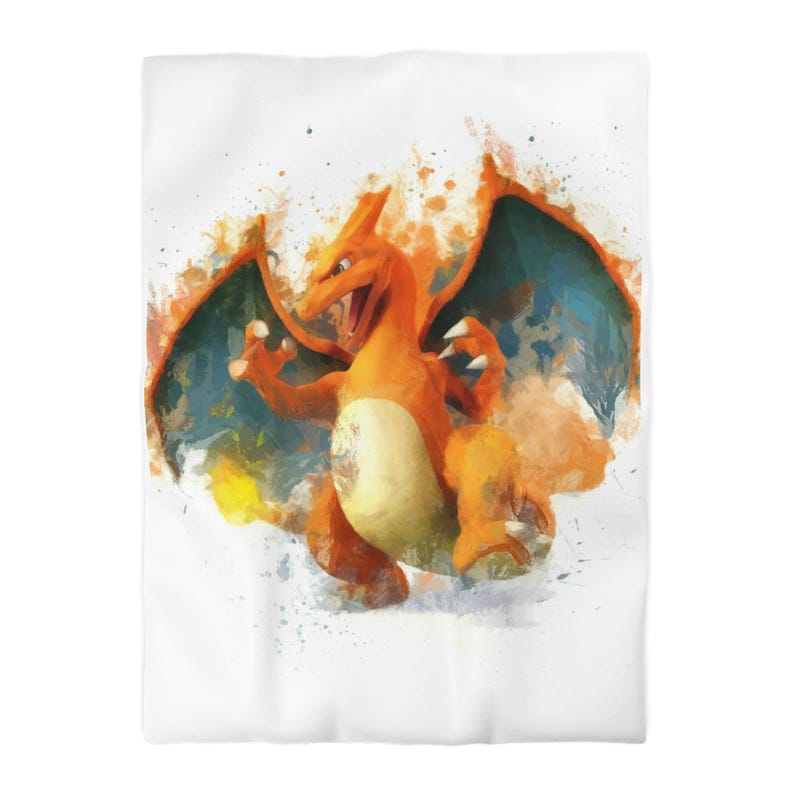 Pokemon Duvet Cover, Charizard Bedding Set, Digital Printed Duvet Cover ...