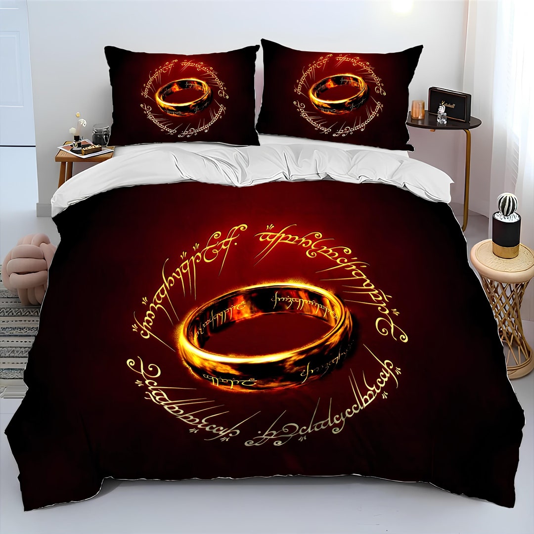 Lord of the Rings Bedding Set, the One Ring Duvet Cover, Middle Earth ...
