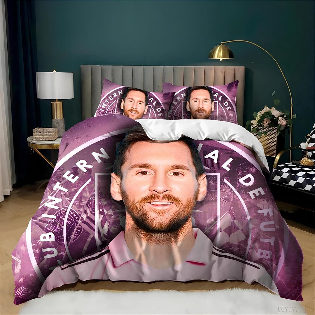 Lionel Messi Duvet Cover, Lionel Messi Fan Bedding Set,soccer Duvet ...
