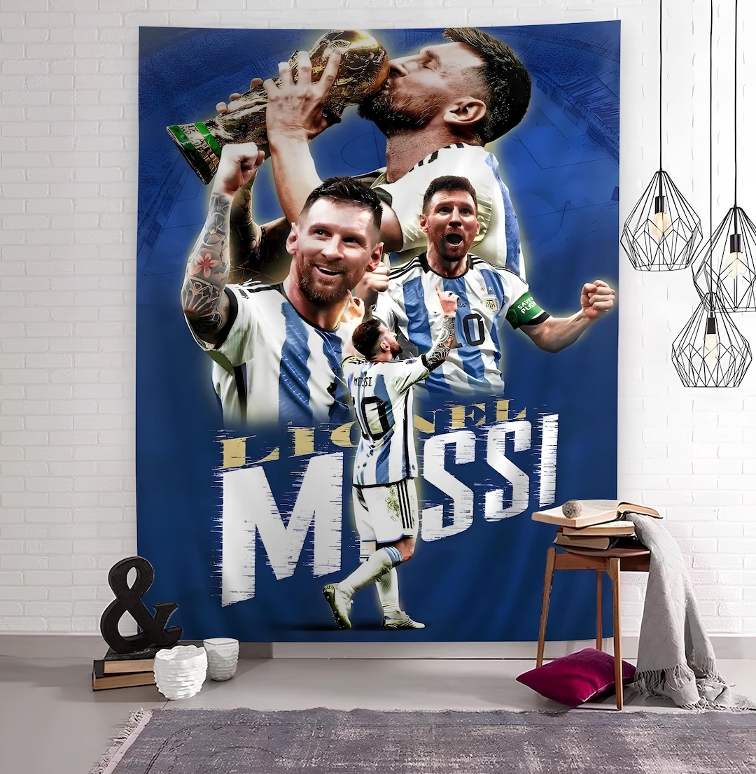 Lionel Messi Tapestry: Argentina Soccer Wall Decor - Etsy