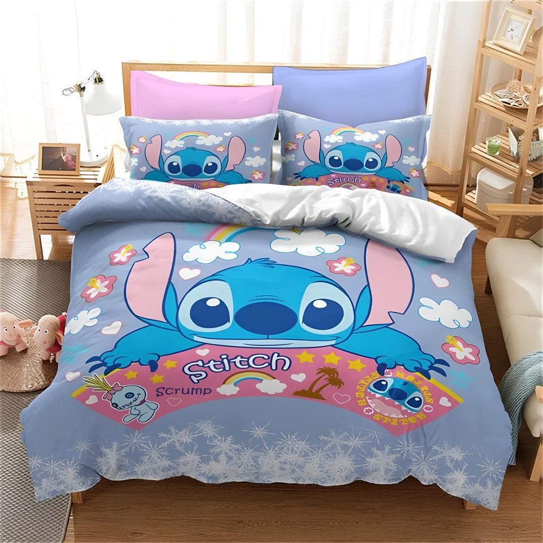Disney Lilo & Stitch Duvet Cover, Lilo and Stitch Bedding Set, Digital ...