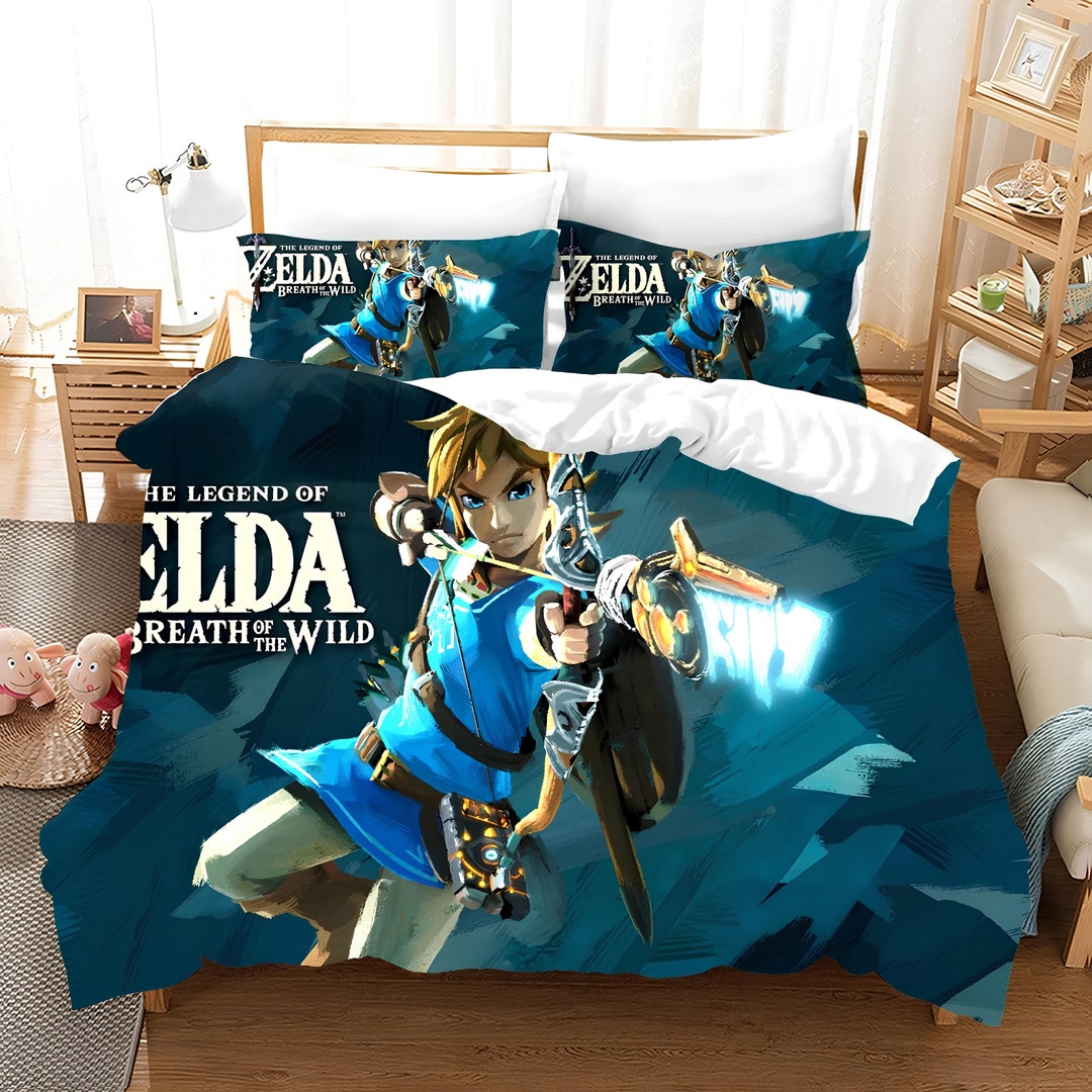 Zelda Duvet Cover Set: Gamer Link Bedding, Custom Printed - Etsy
