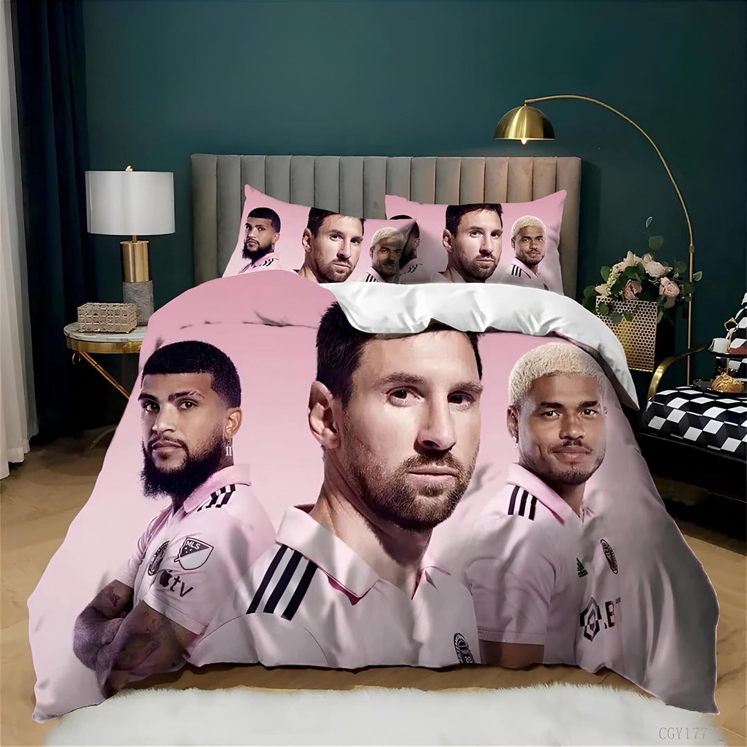 Lionel Messi Duvet Cover, Lionel Messi Fan Bedding Set,soccer Duvet ...