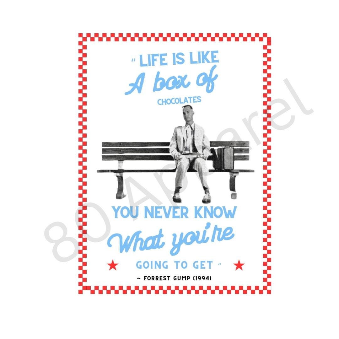 Vintage Forrest Gump Digital Print Out - Etsy