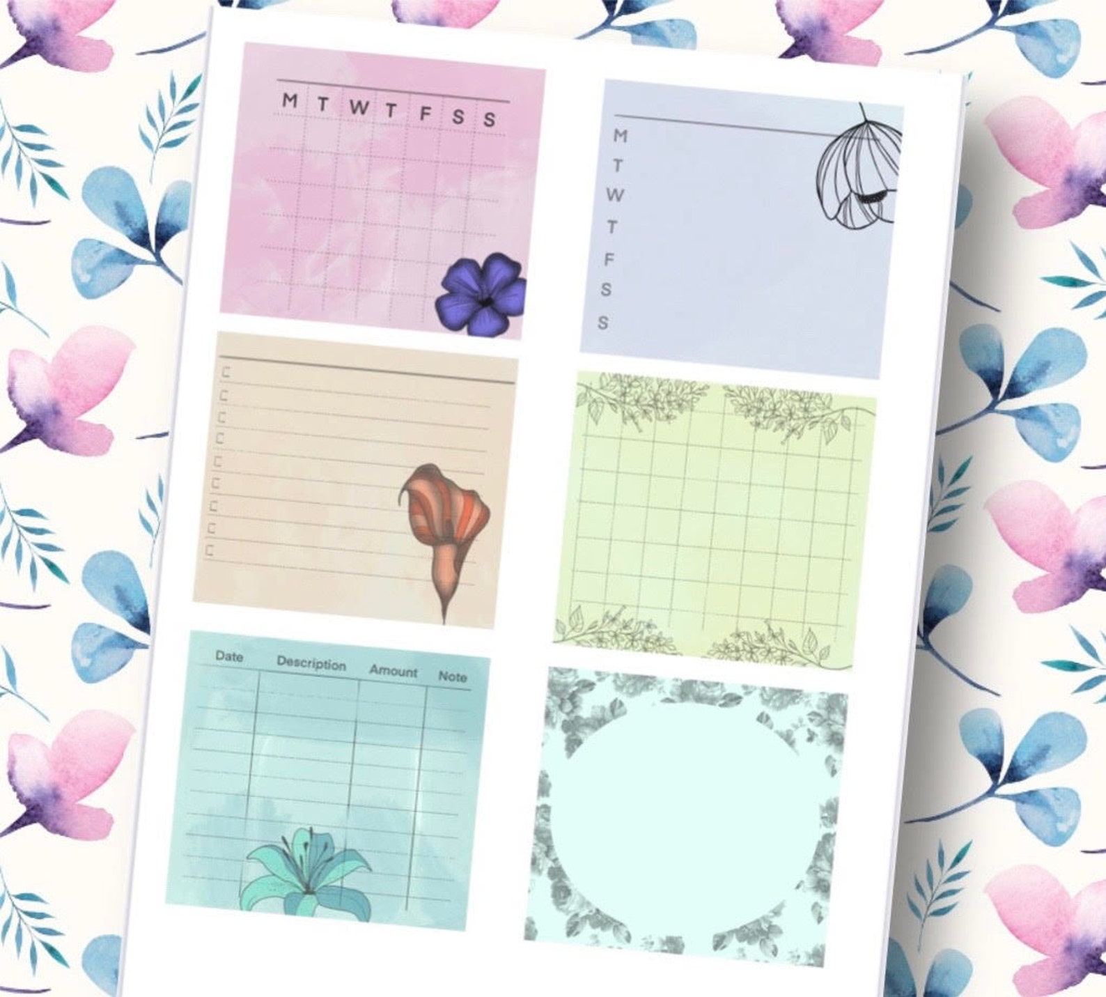 Printable Planning Sticky Notes With Deco, Template Sticky Notes, PDF ...