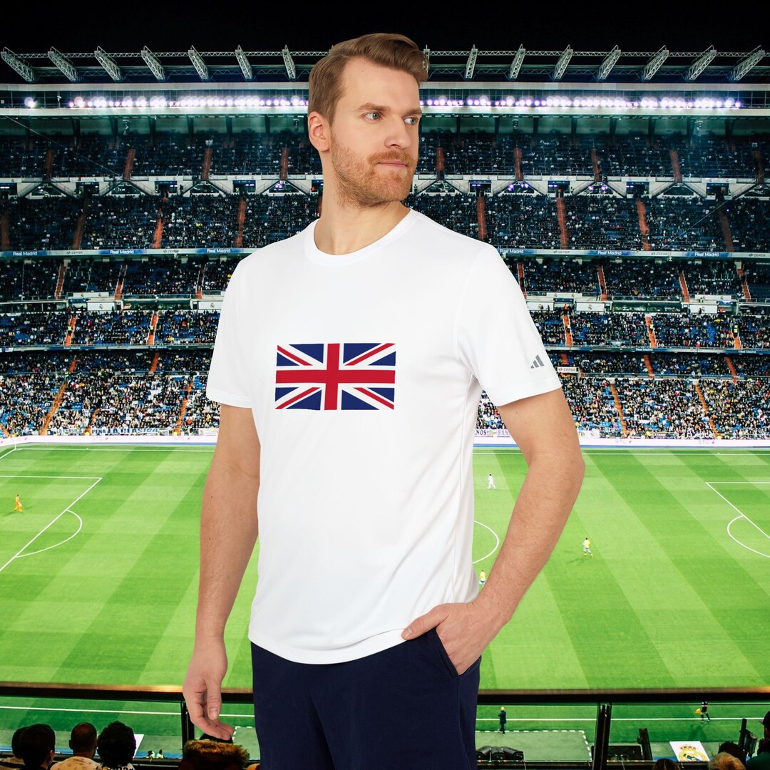 Cool Union Jack UK Flag Adidas Sport T-shirt - British Flag Tee, Sports ...
