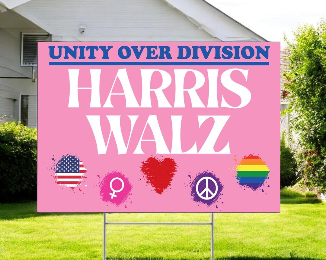 Harris Waltz Yard Sign Girls Power Women's Rights Yard Sign President ...
