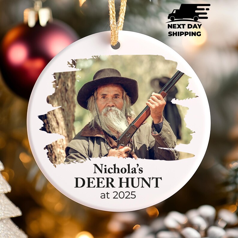 Deer Hunting Photo Ornament, Hunting Friend Gifts, Christmas Tree ...