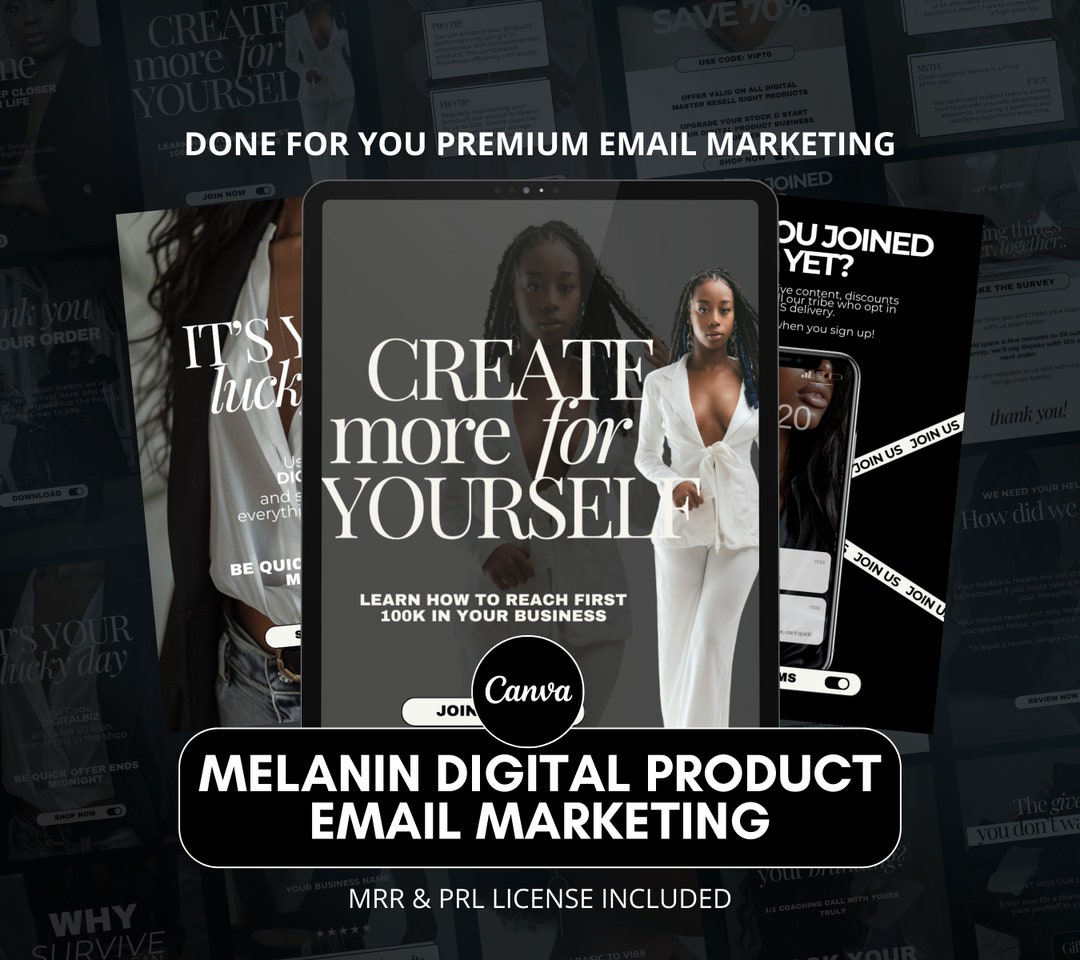 Melanin Email Marketing Bundle I Digital Product Email Marketing I Done ...