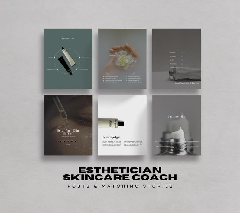 Esthetician Instagram Templates: Skincare Coach Social Media (digital ...
