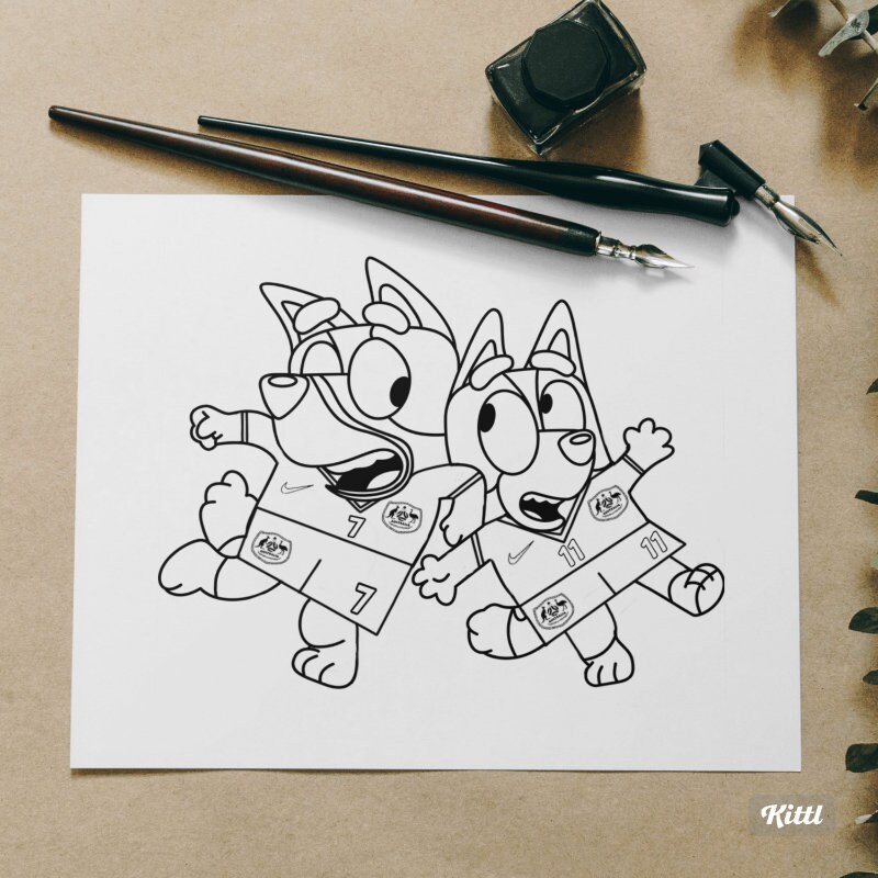 Matildas Printable Coloring In, Bluey & Bingo Matildas Women’s World ...