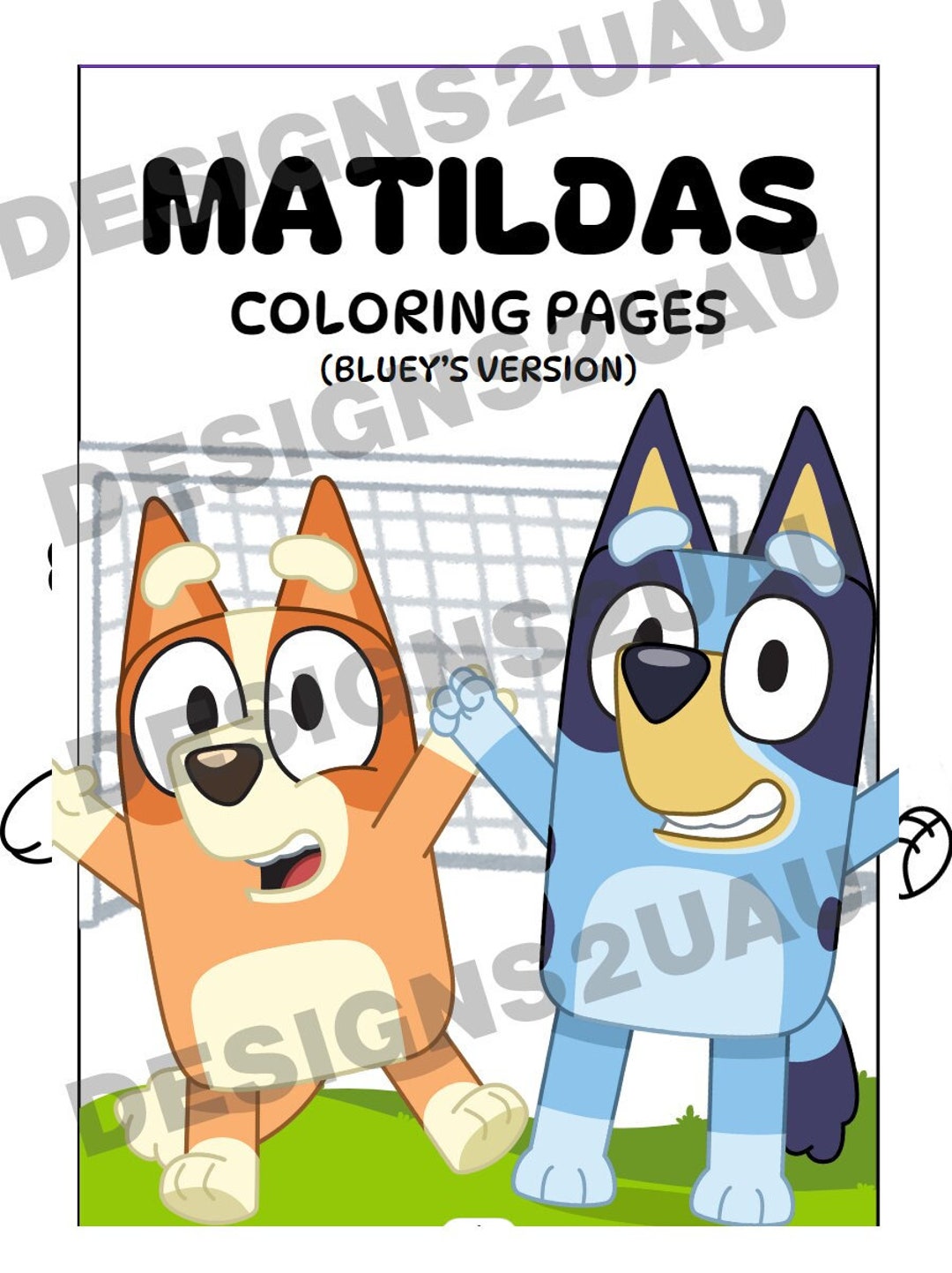 Matildas Printable Coloring In, Bluey & Bingo Matildas Women’s World ...