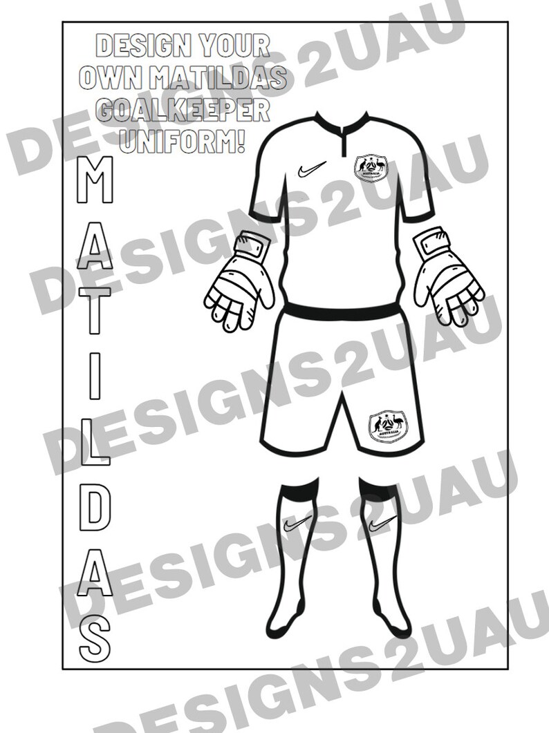 Matildas Printable Coloring In, Bluey & Bingo Matildas Women’s World ...