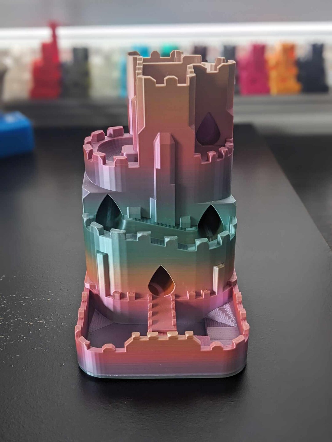 Trippy Multi Color Castle Marble Run- Medium - Etsy
