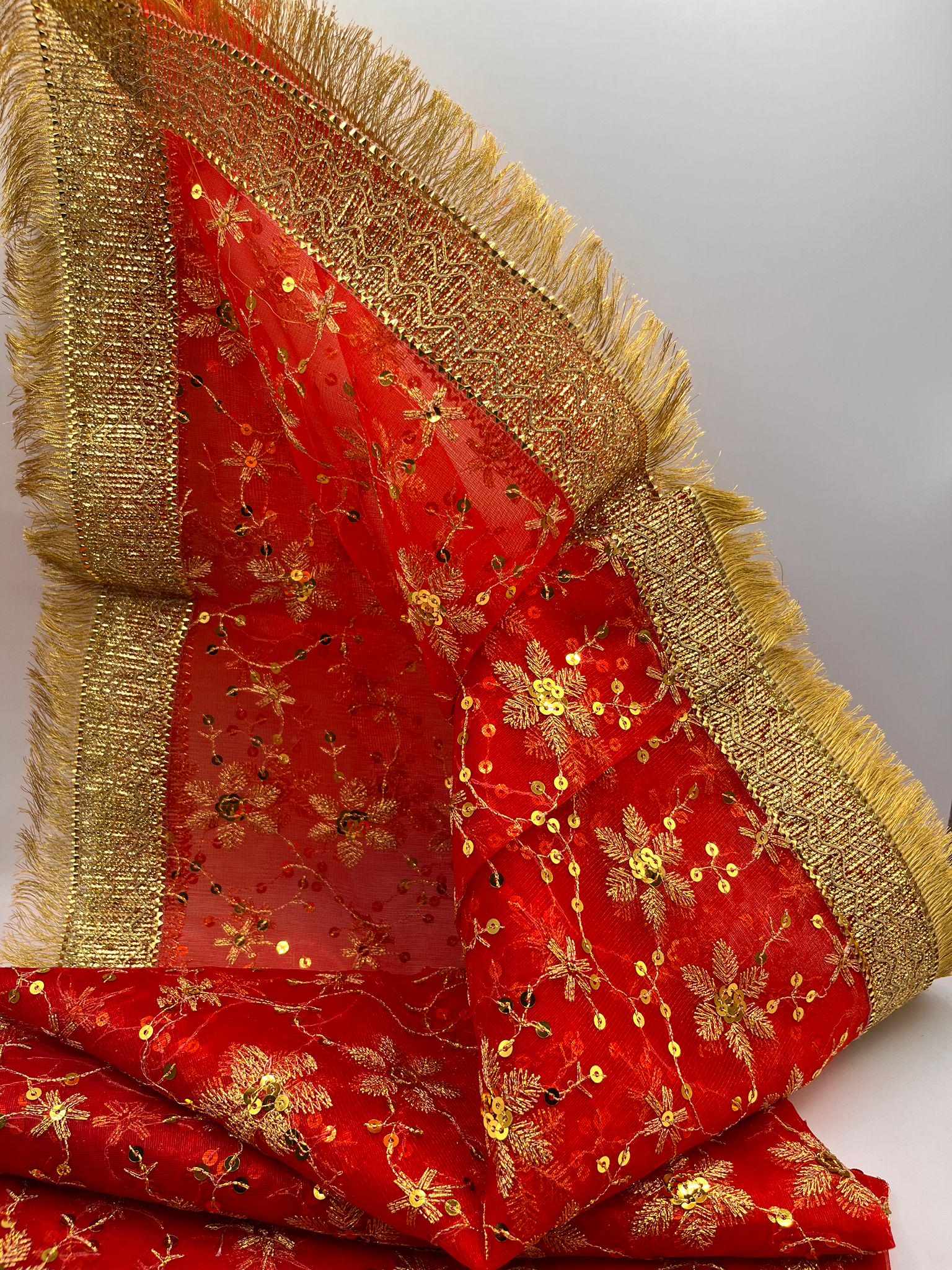 Navratri Chunri for Maa Durga, Navratri Mata Chunri Orni. Indian Puja ...