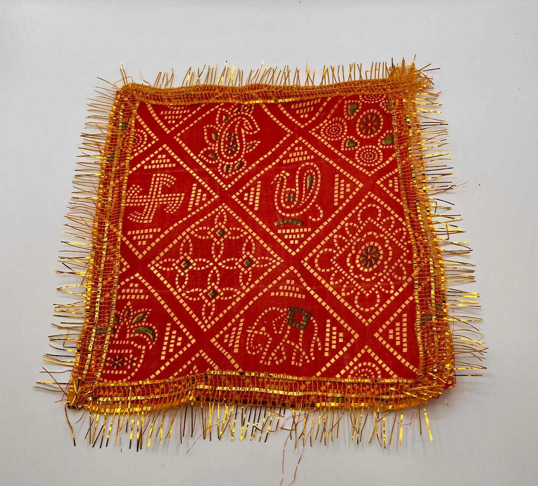 Navratri Chunri for Maa Durga, Mata Chunri, Indian Puja Chunri, Red ...