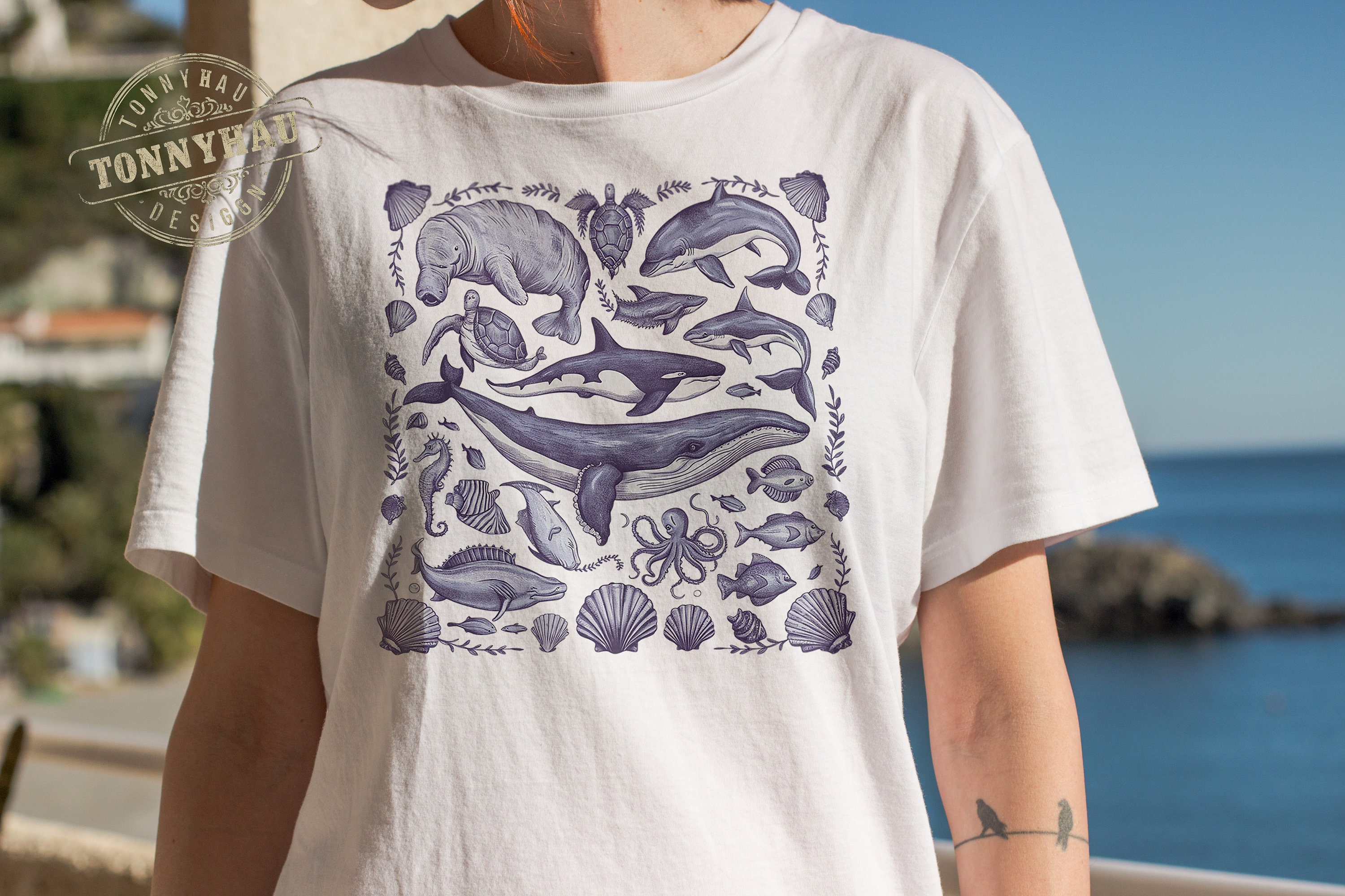 Vintage 90s Sea Animal Png, Retro Ocean Nature Png, Sealife, Ocean ...