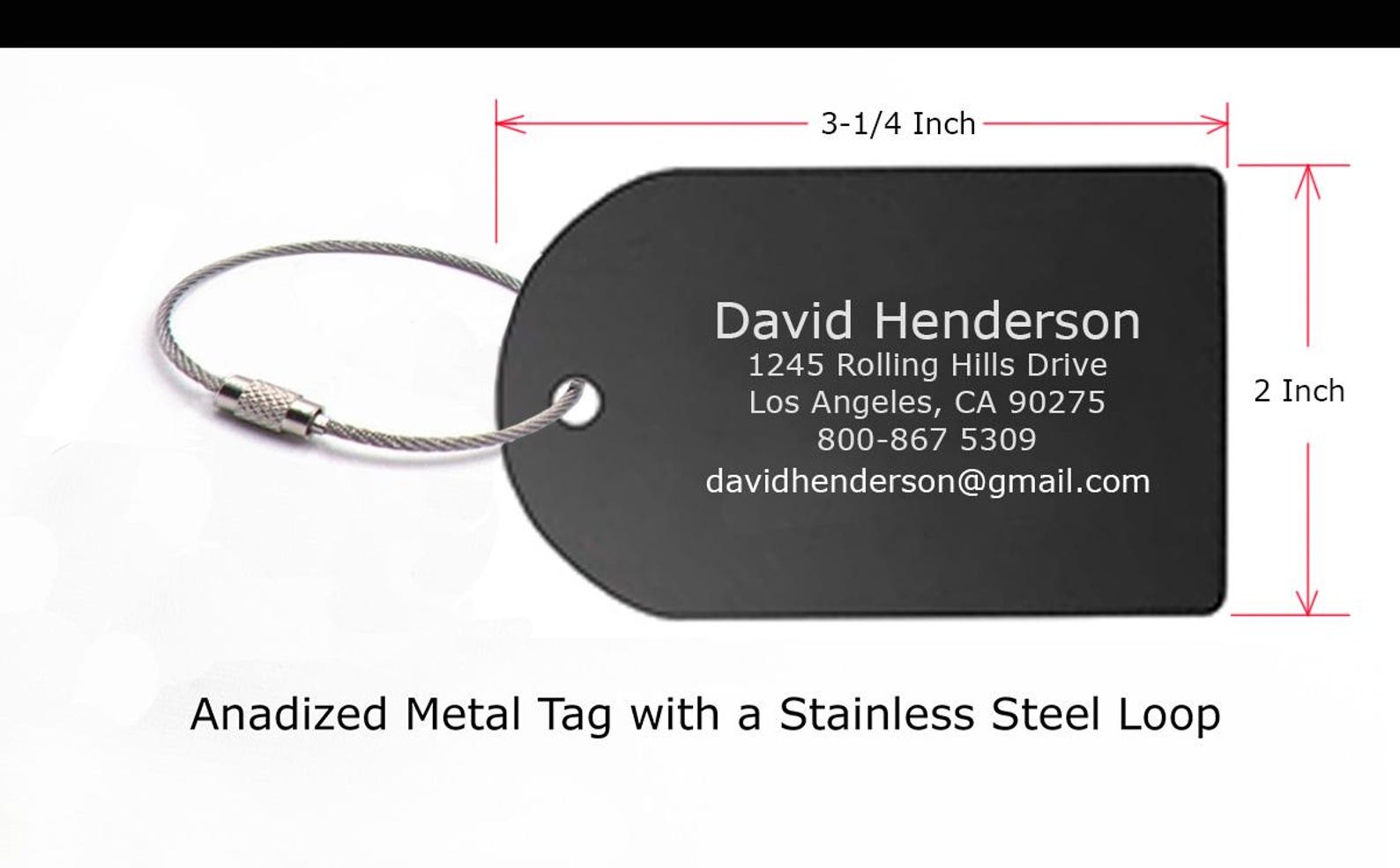 Personalized Metal Luggage Tags, Backpack Tags - Laser Engraving - Etsy